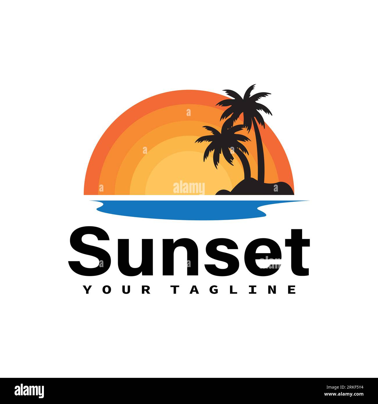 Artistic sunset logo hi-res stock photography and images - Alamy