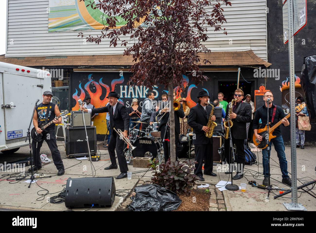 New York City, NY, Group Street Musicians Performing, Views of City ...