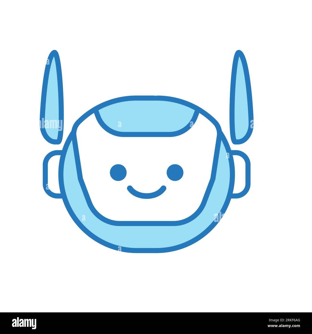 Robot Head Avatar Vector Design. Cartoon Robot Head Icon Design Stock ...