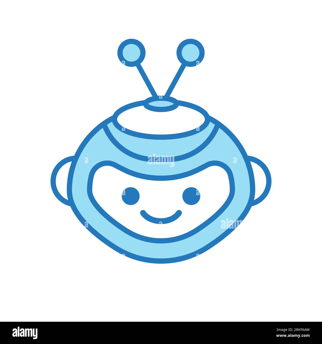 Robot Head Avatar Vector Design. Cartoon Robot Head Icon Design Stock ...