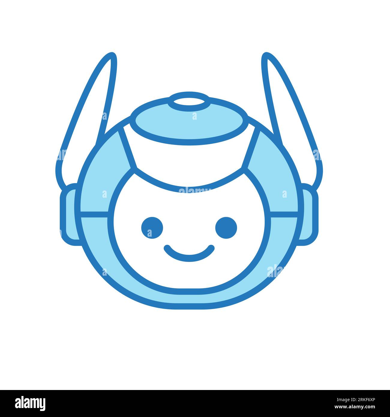 Robot Head Avatar Vector Design. Cartoon Robot Head Icon Design Stock ...