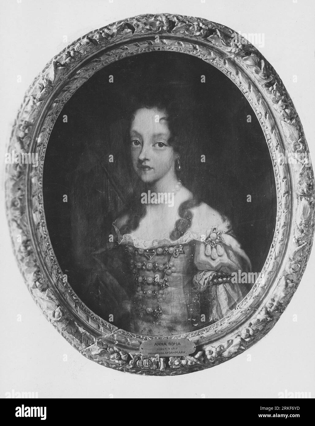 Anna Sofia, 1647-1717, prinsessa av Danmark kurfurstinna av Sachsen Unknown date by Jacques d ...