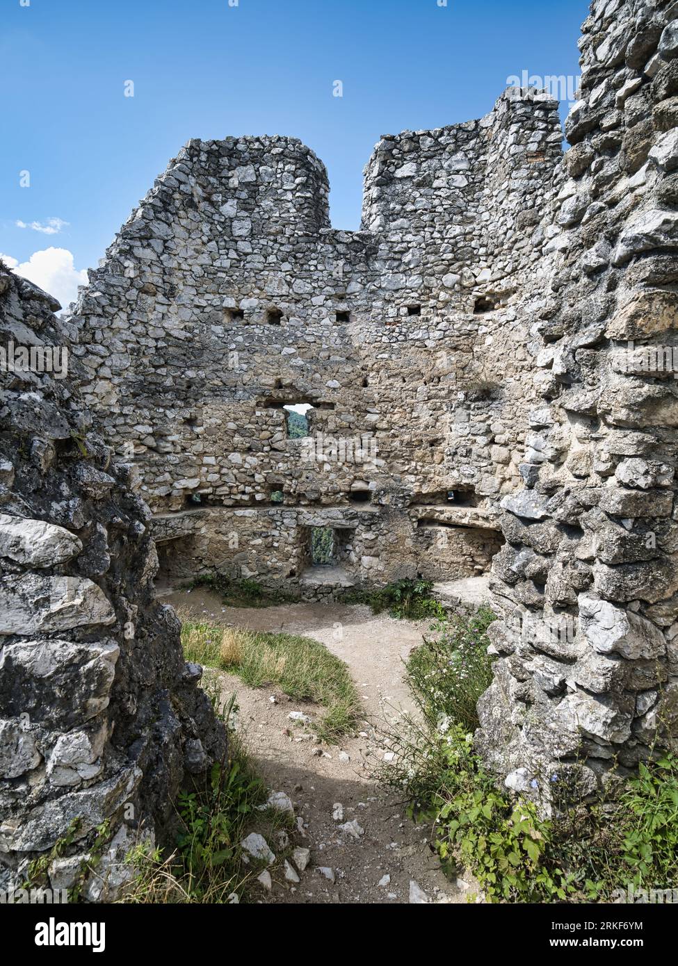 Cachtice castle old ruins in Slovakia Stock Photo - Alamy