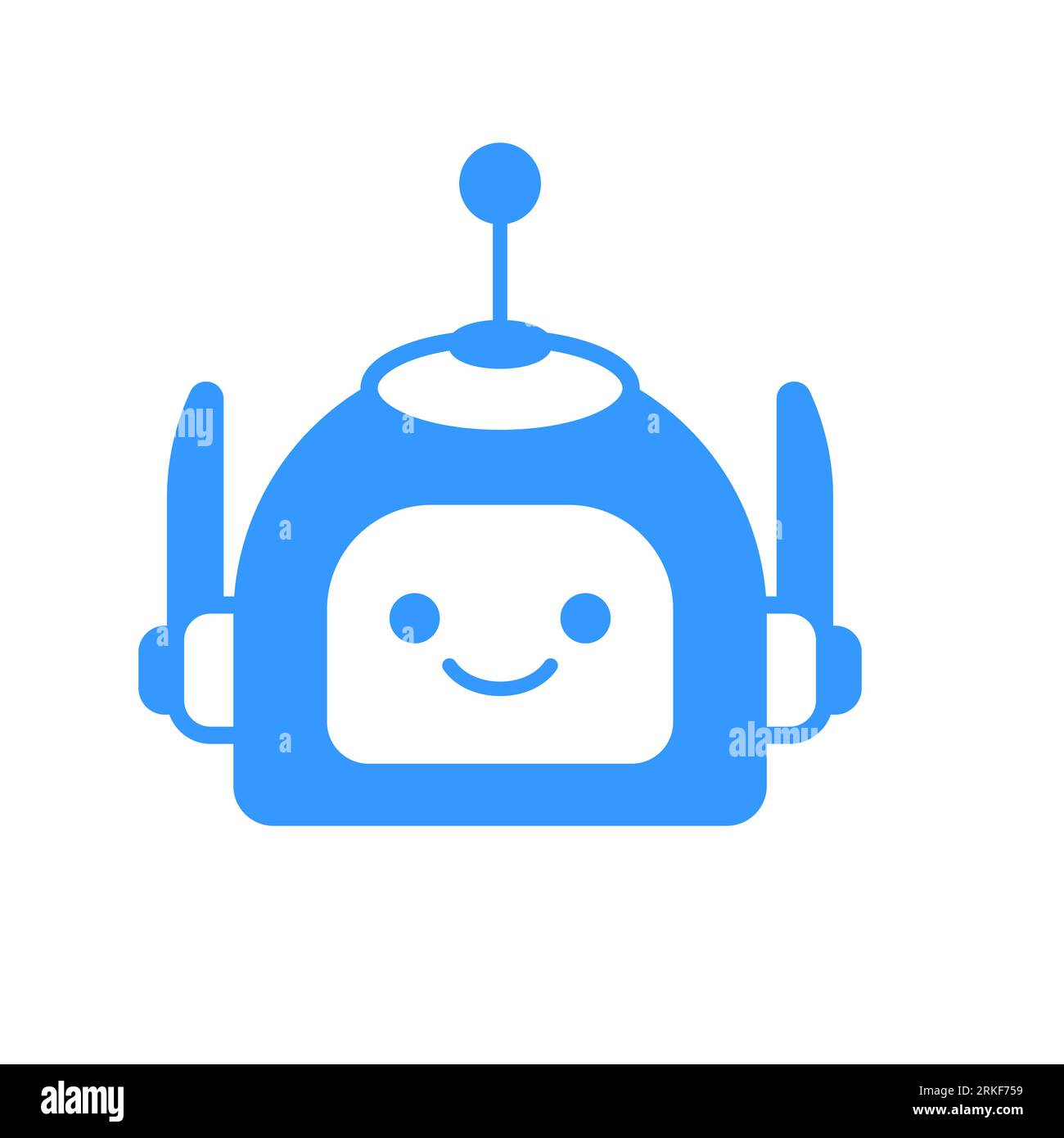 Robot Head Avatar Vector Design. Cartoon Robot Head Icon Design Stock ...