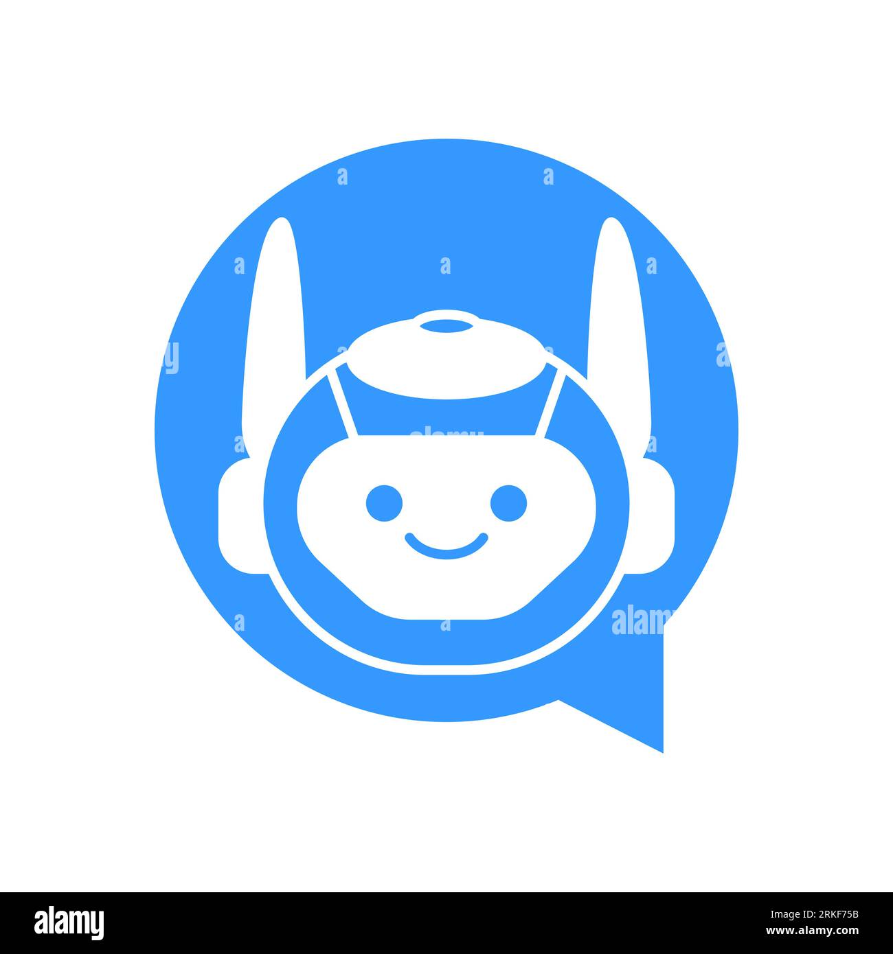 Cartoon robot bubble Cut Out Stock Images & Pictures - Alamy