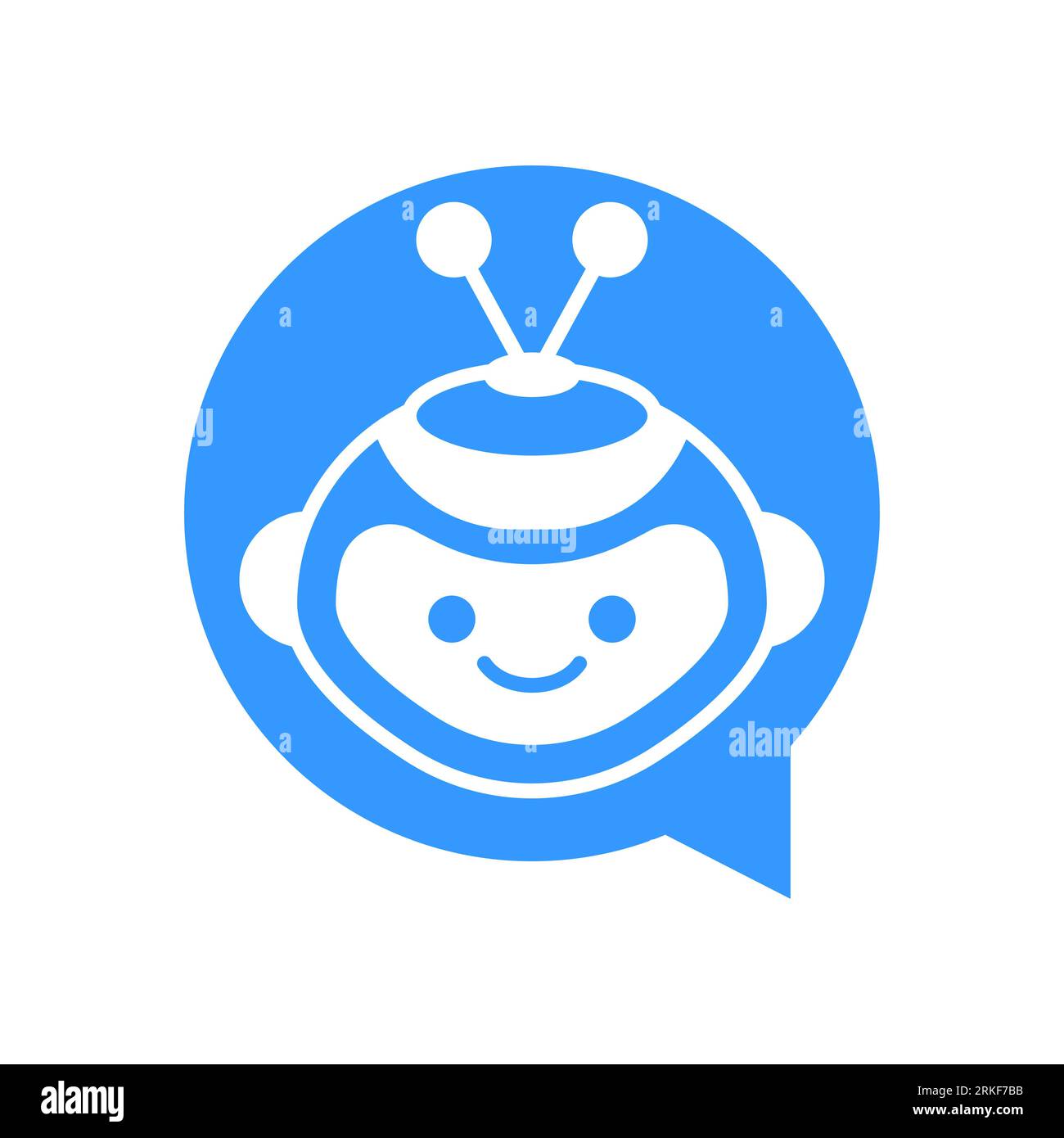 Cartoon robot bubble Cut Out Stock Images & Pictures - Alamy