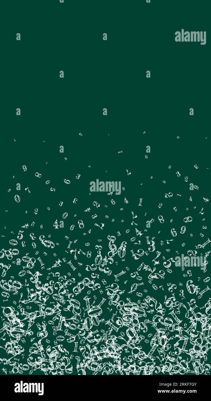 Falling numbers. Math study concept with flying digits. Back to school ...