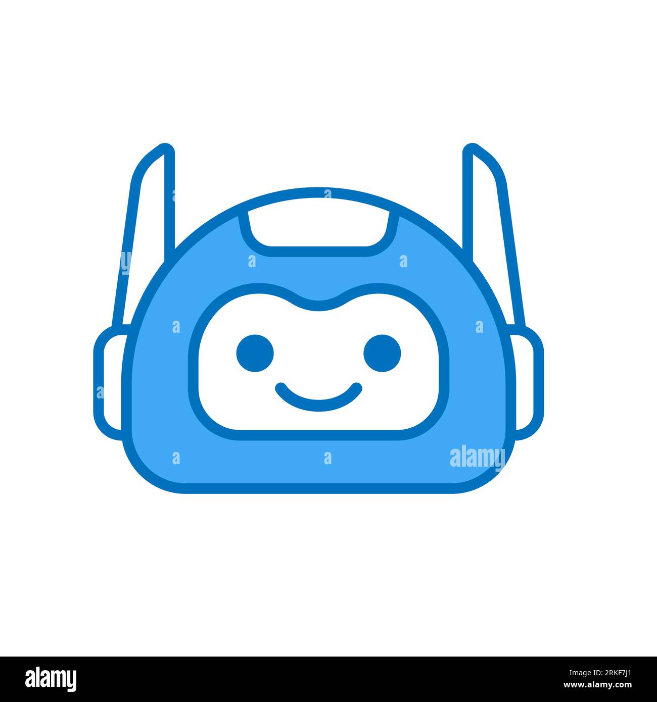Robot Head Avatar Vector Design. Cartoon Robot Head Icon Design Stock ...