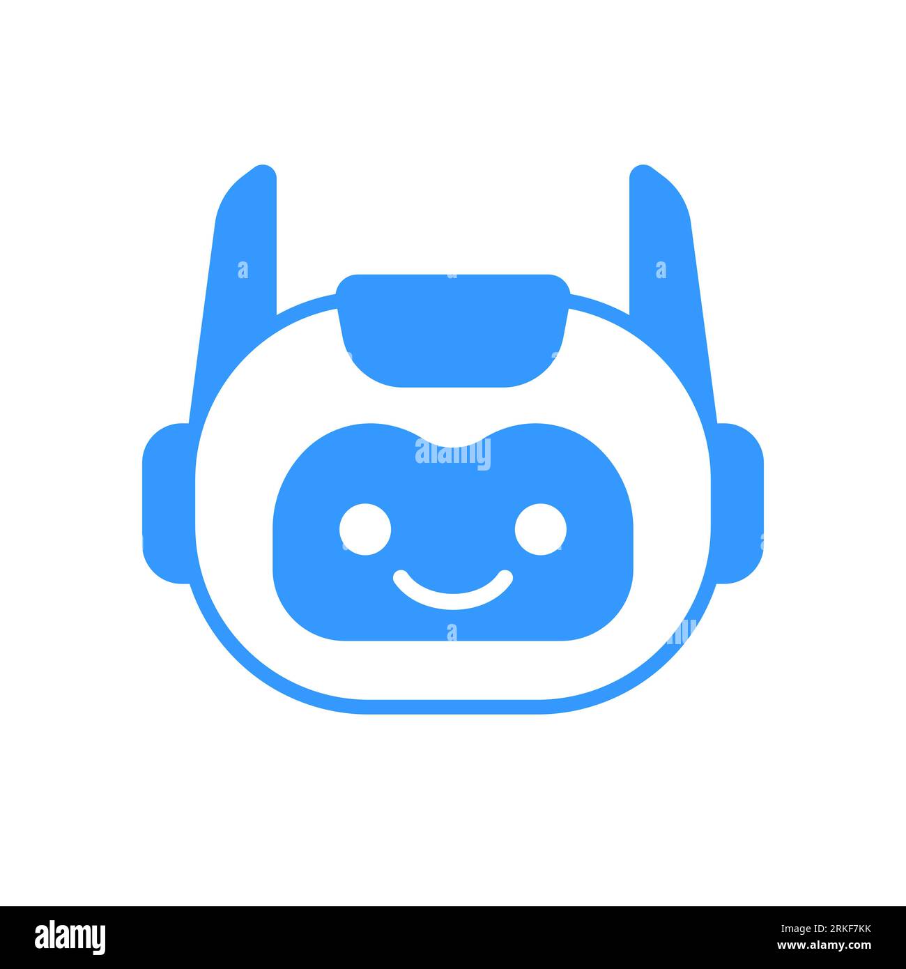 Robot Head Avatar Vector Design. Cartoon Robot Head Icon Design Stock ...