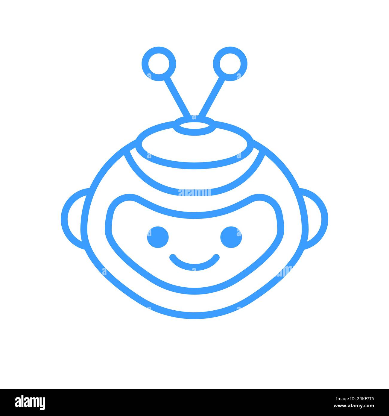 Robot Head Avatar Vector Design. Cartoon Robot Head Icon Design Stock ...