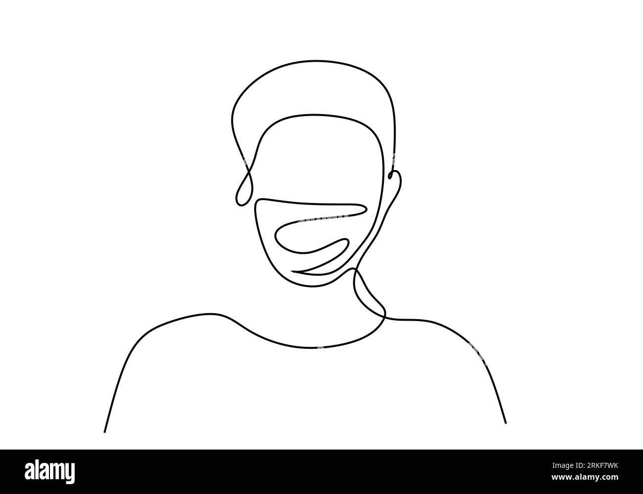 Continuous one line drawing of a boy Stock Vector Image & Art - Alamy