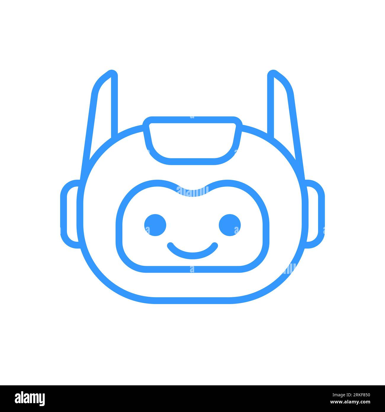 Robot Head Avatar Vector Design. Cartoon Robot Head Icon Design Stock ...
