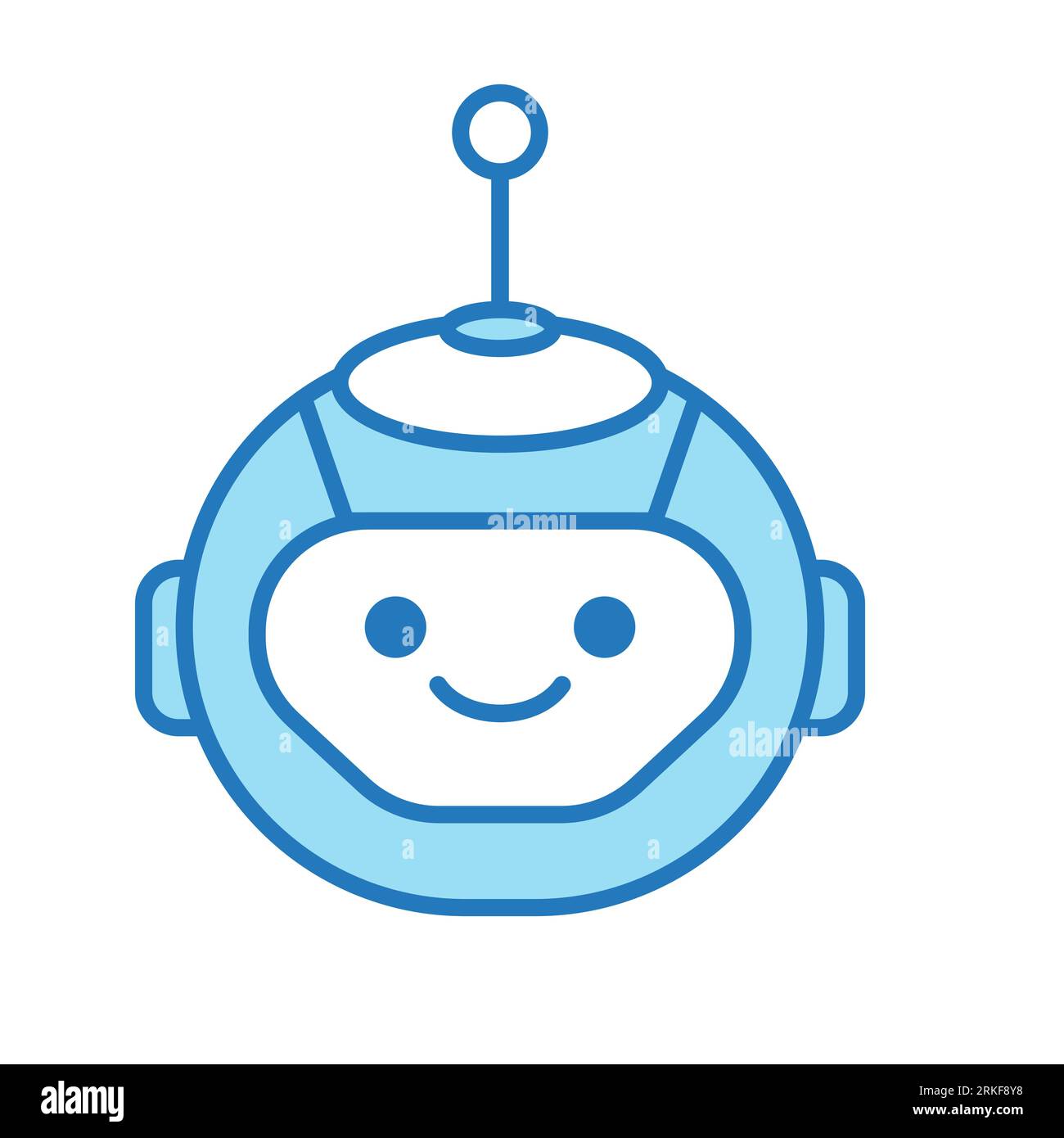 Robot Head Avatar Vector Design. Cartoon Robot Head Icon Design Stock ...