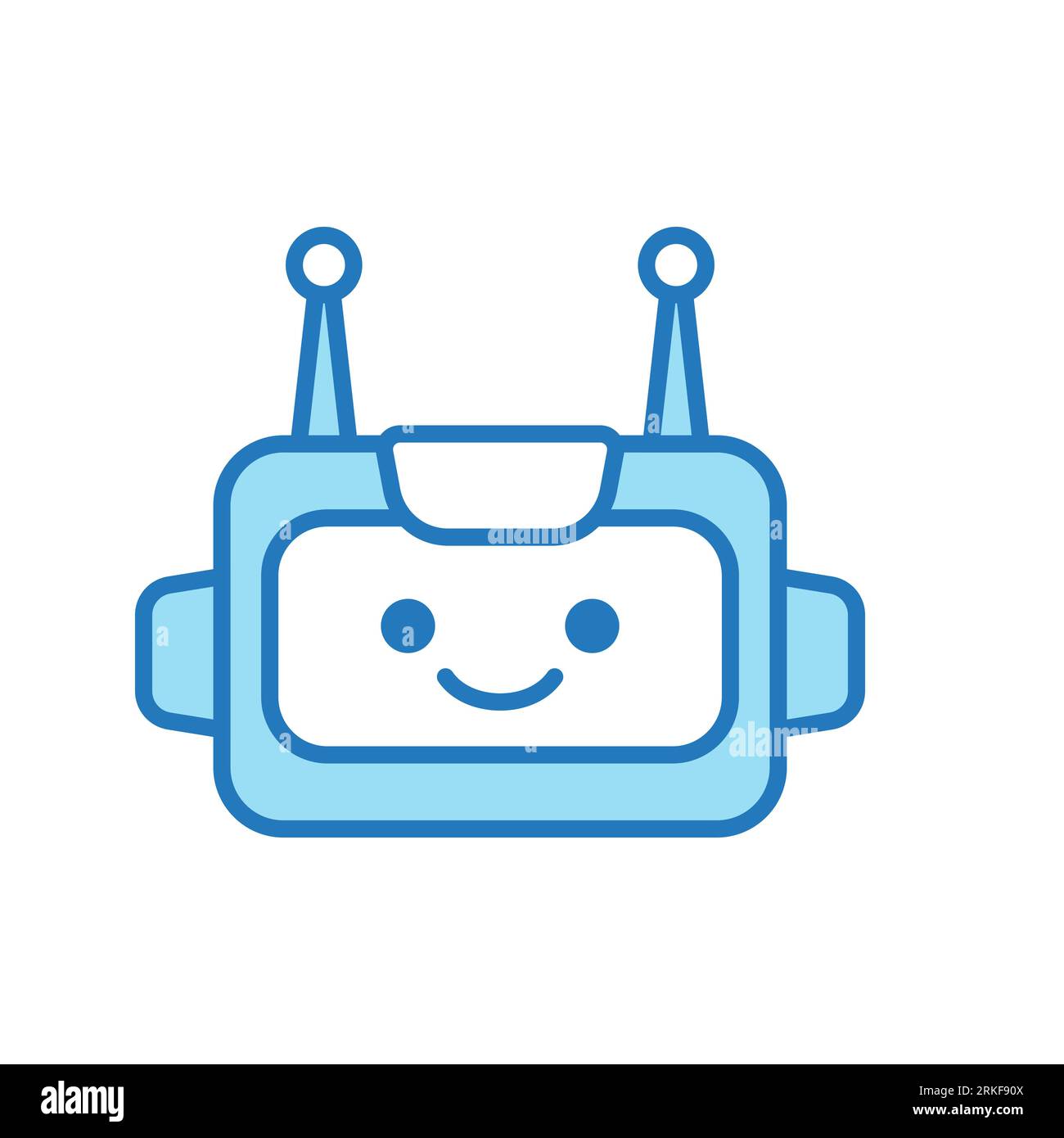 Robot Head Avatar Vector Design. Cartoon Robot Head Icon Design Stock ...