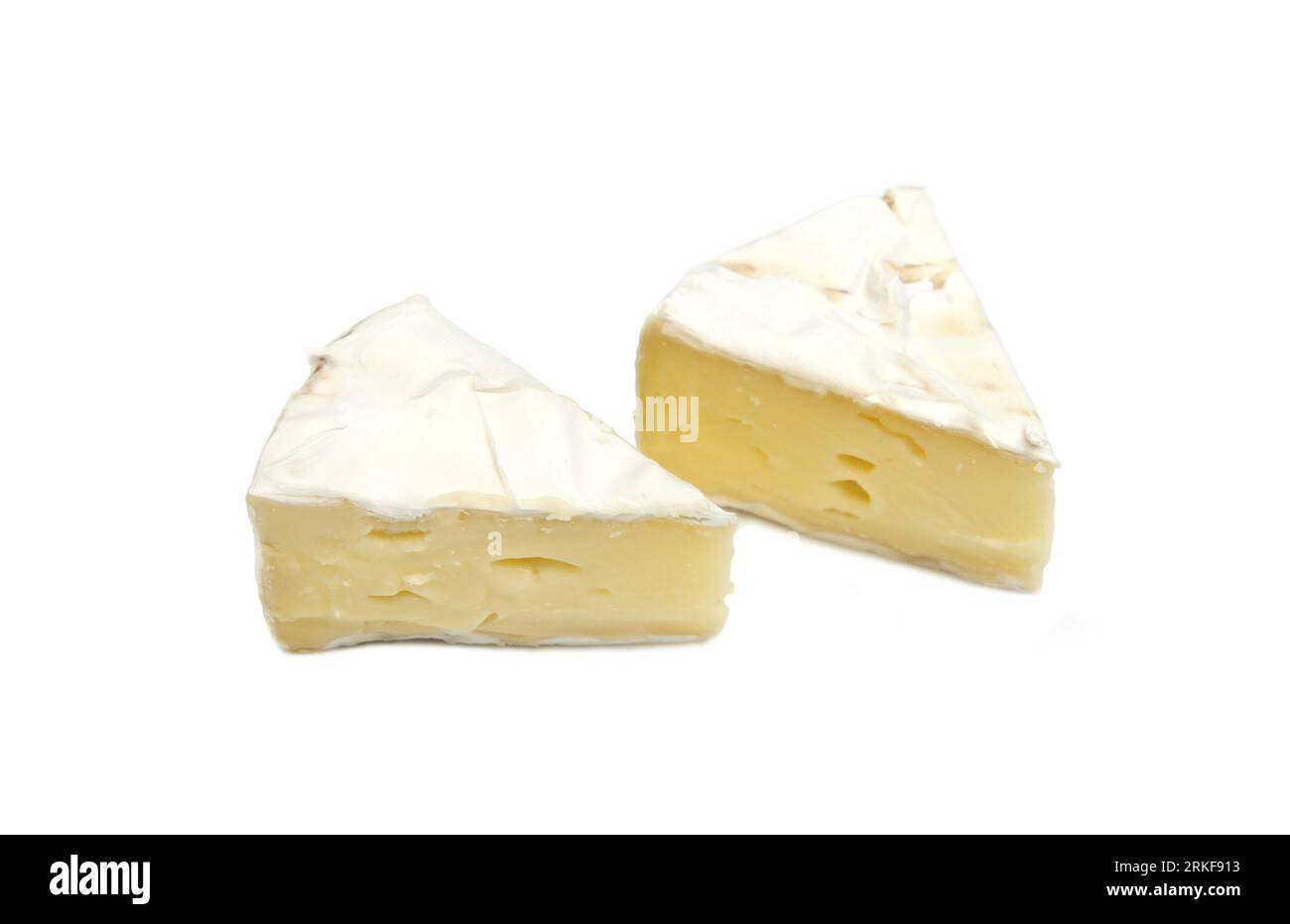 Camembert cheese isolated on white background with clipping path and ...