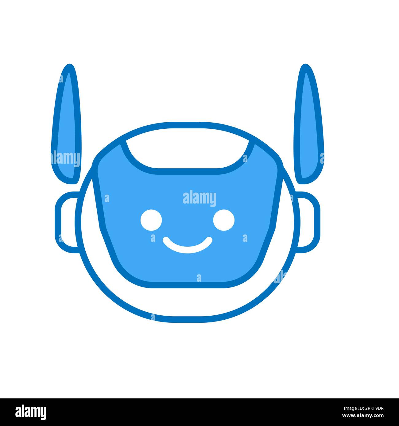 Robot Head Avatar Vector Design. Cartoon Robot Head Icon Design Stock ...