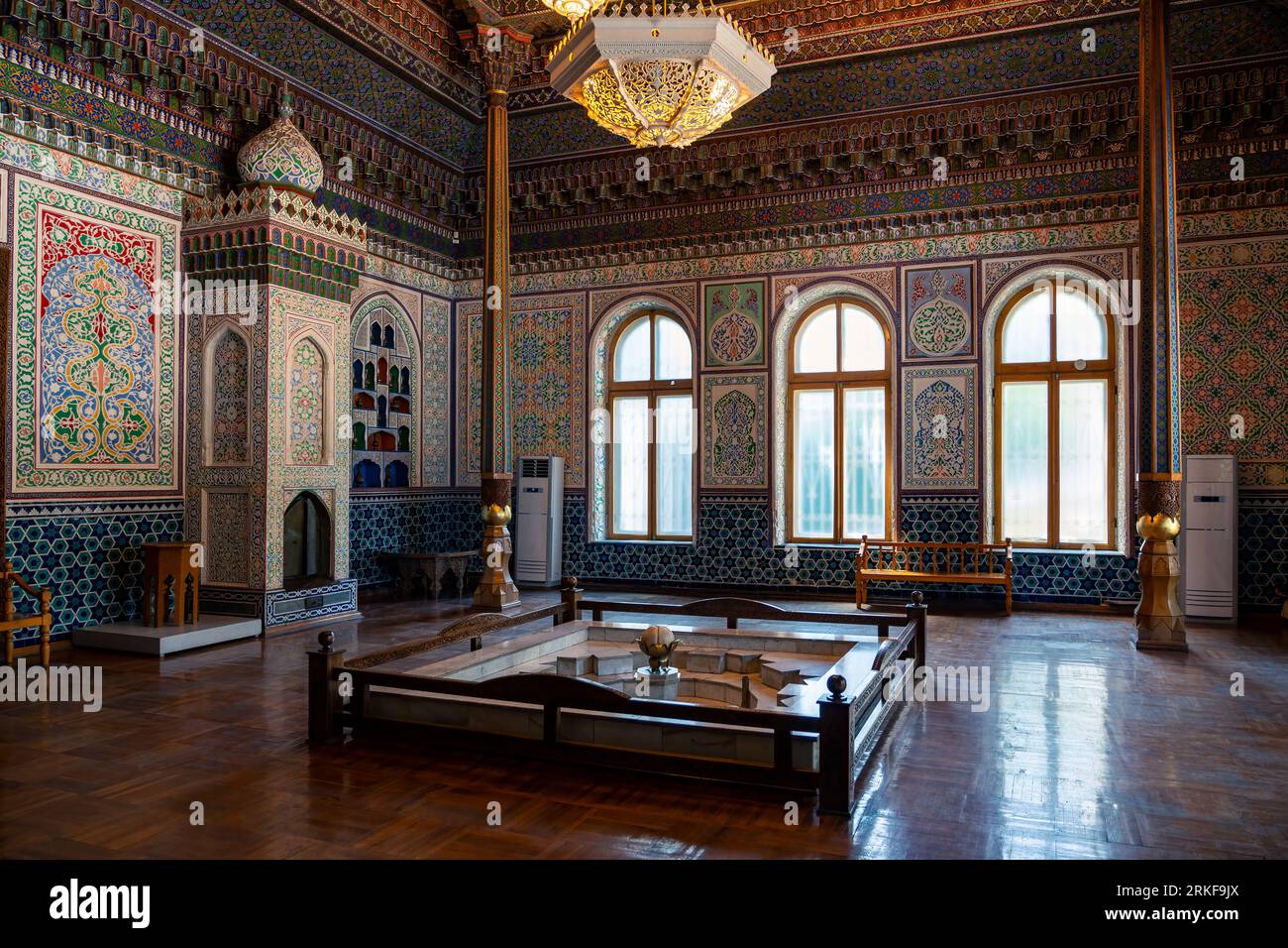 Tashkent, Uzbekistan-august 11, 2023:decorated interior in a museum of ...
