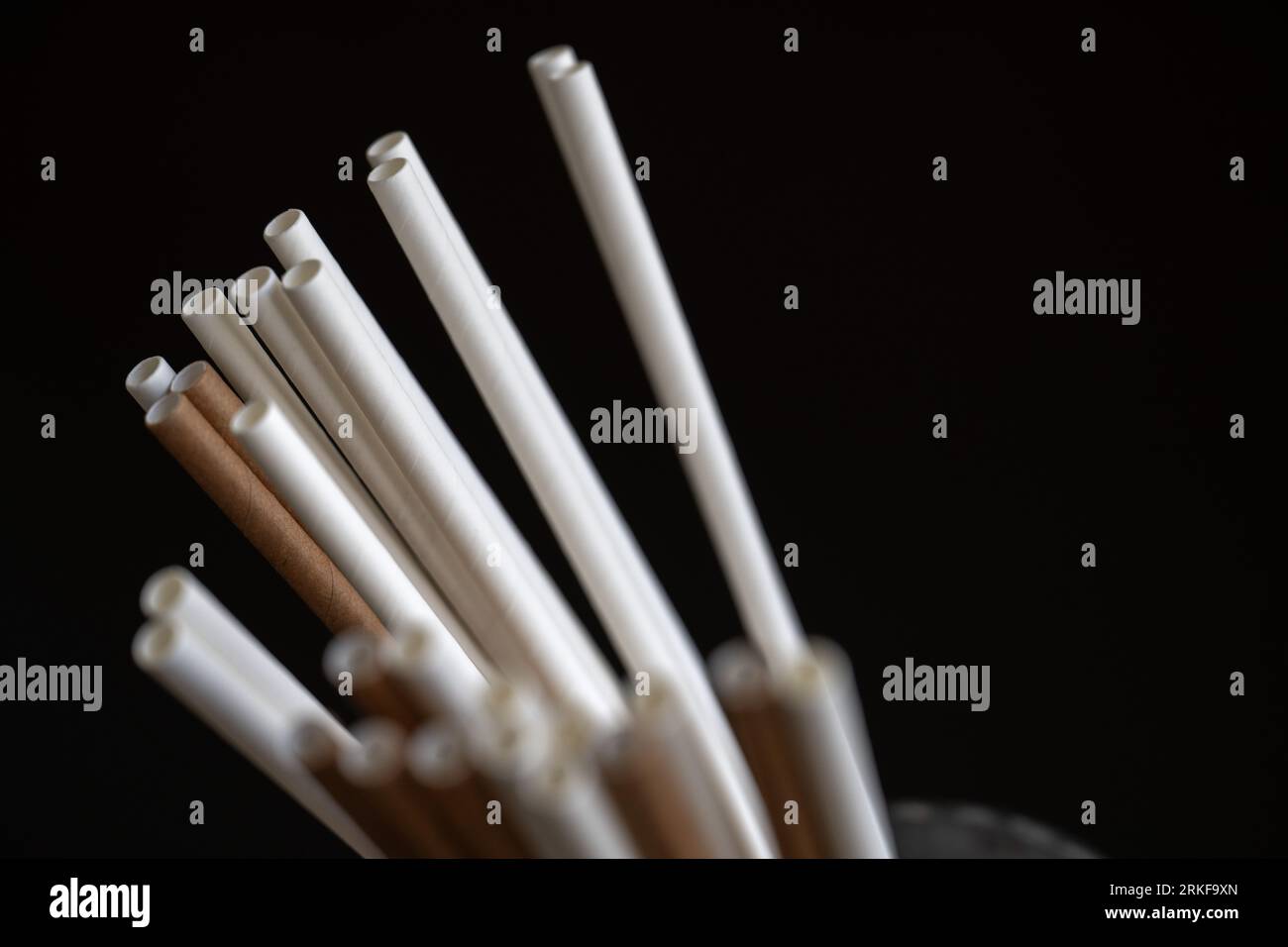 Berlin, Germany. 24th Aug, 2023. Paper straws stuck in a jar. Credit ...
