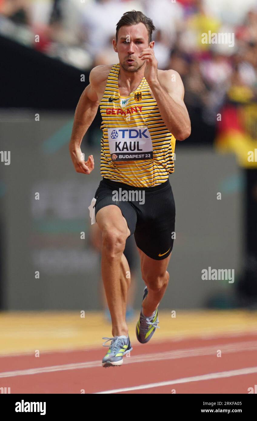 Budapest, Hungary. 25th Aug, 2023. Athletics: World Championship, Decathlon, 100m, Men, at the ...