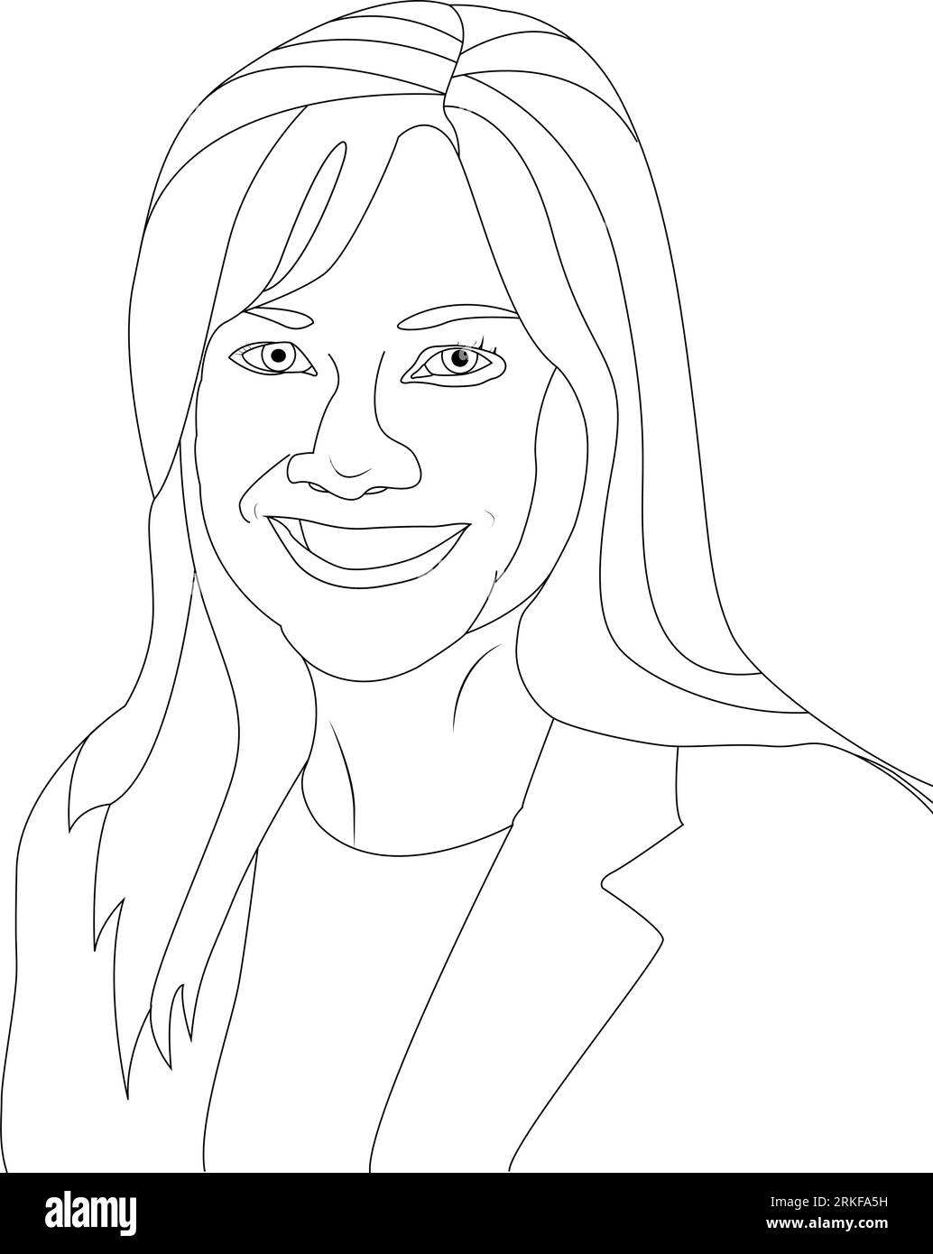 Power full woman coloring page Stock Vector Image & Art - Alamy