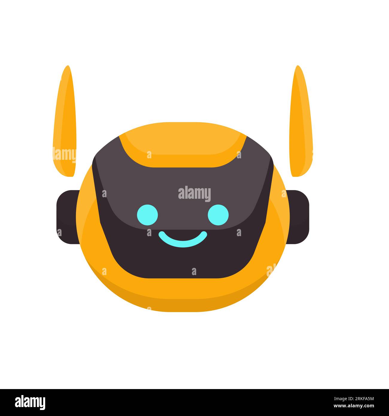 Robot Head Avatar Vector Design. Cartoon Robot Head Icon Design Stock ...