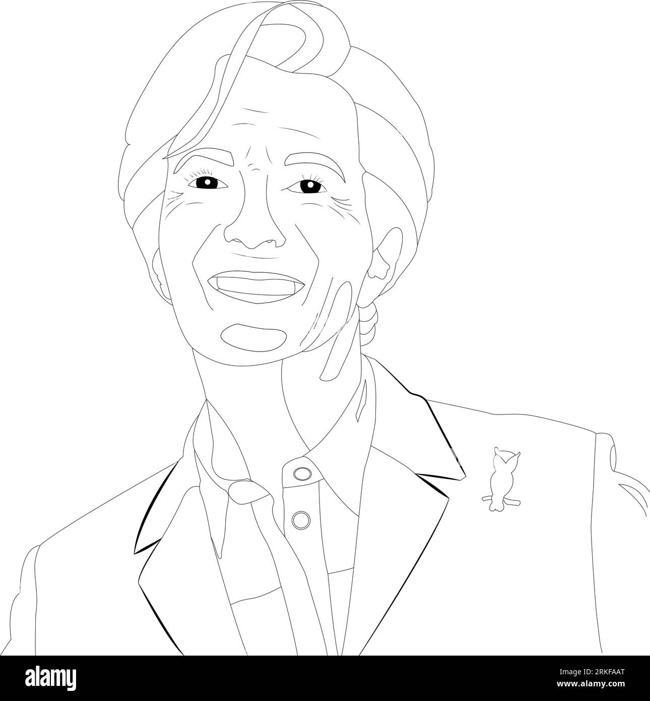 Power full woman coloring page Stock Vector Image & Art - Alamy