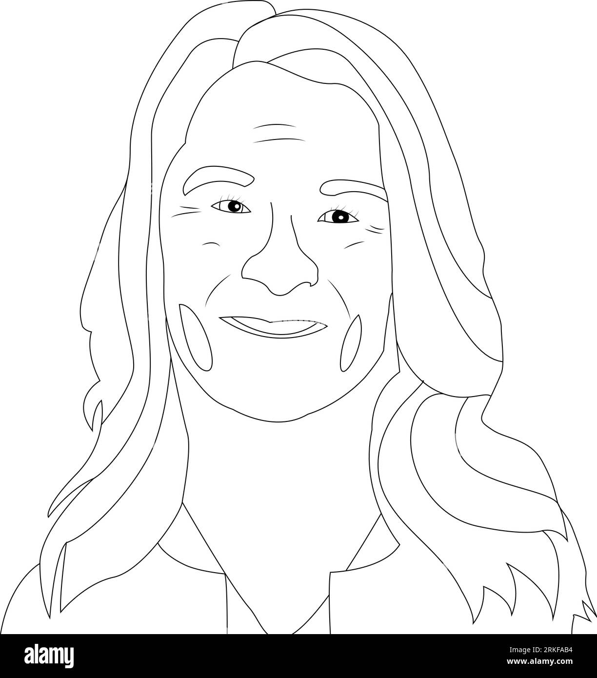 Power full woman coloring page Stock Vector Image & Art - Alamy