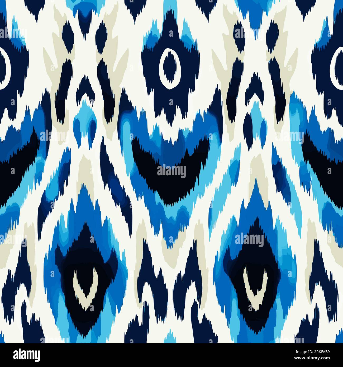 Colorful ikat style decorative seamless pattern. Vector Stock Vector ...