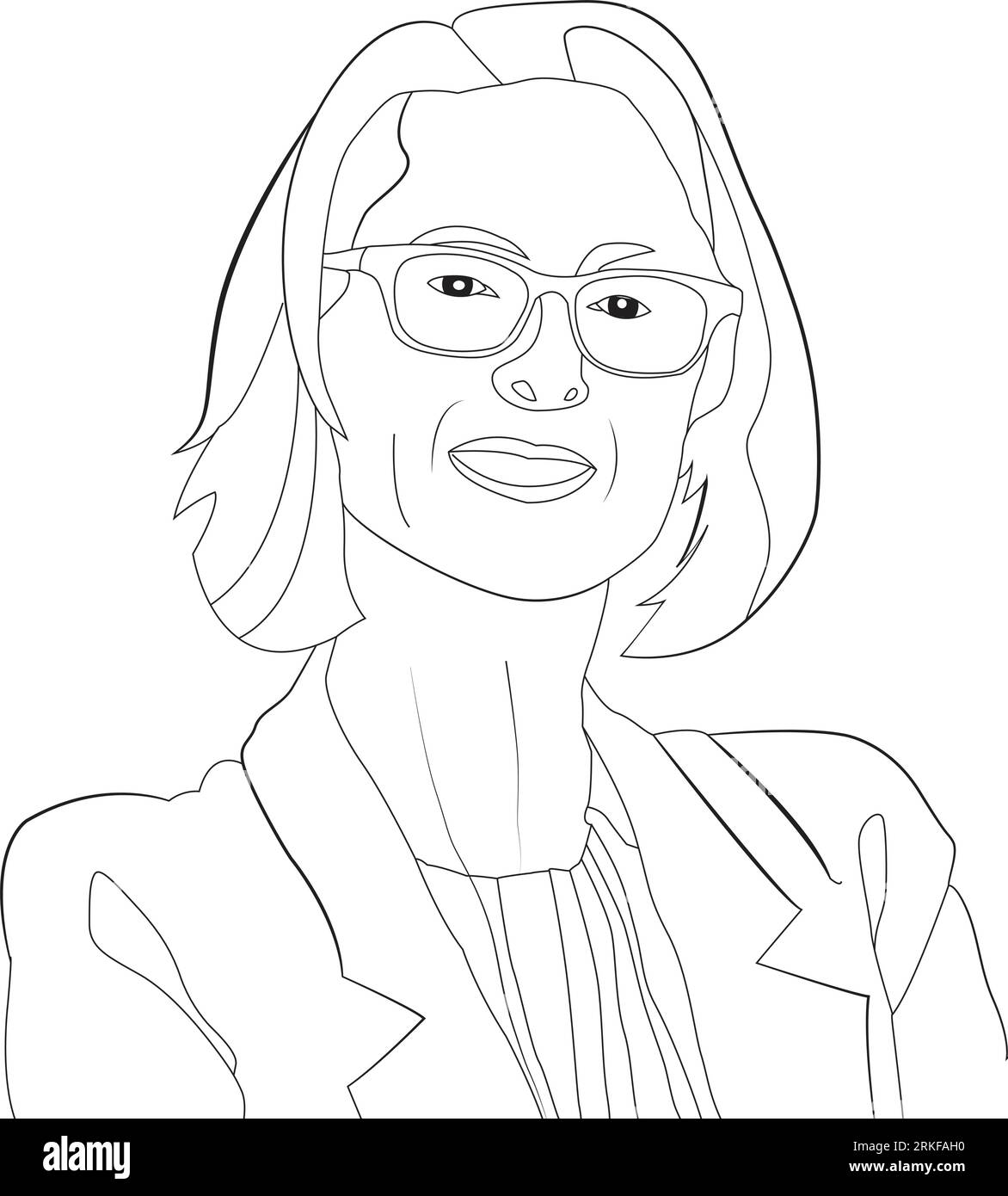 Power full woman coloring page Stock Vector Image & Art - Alamy