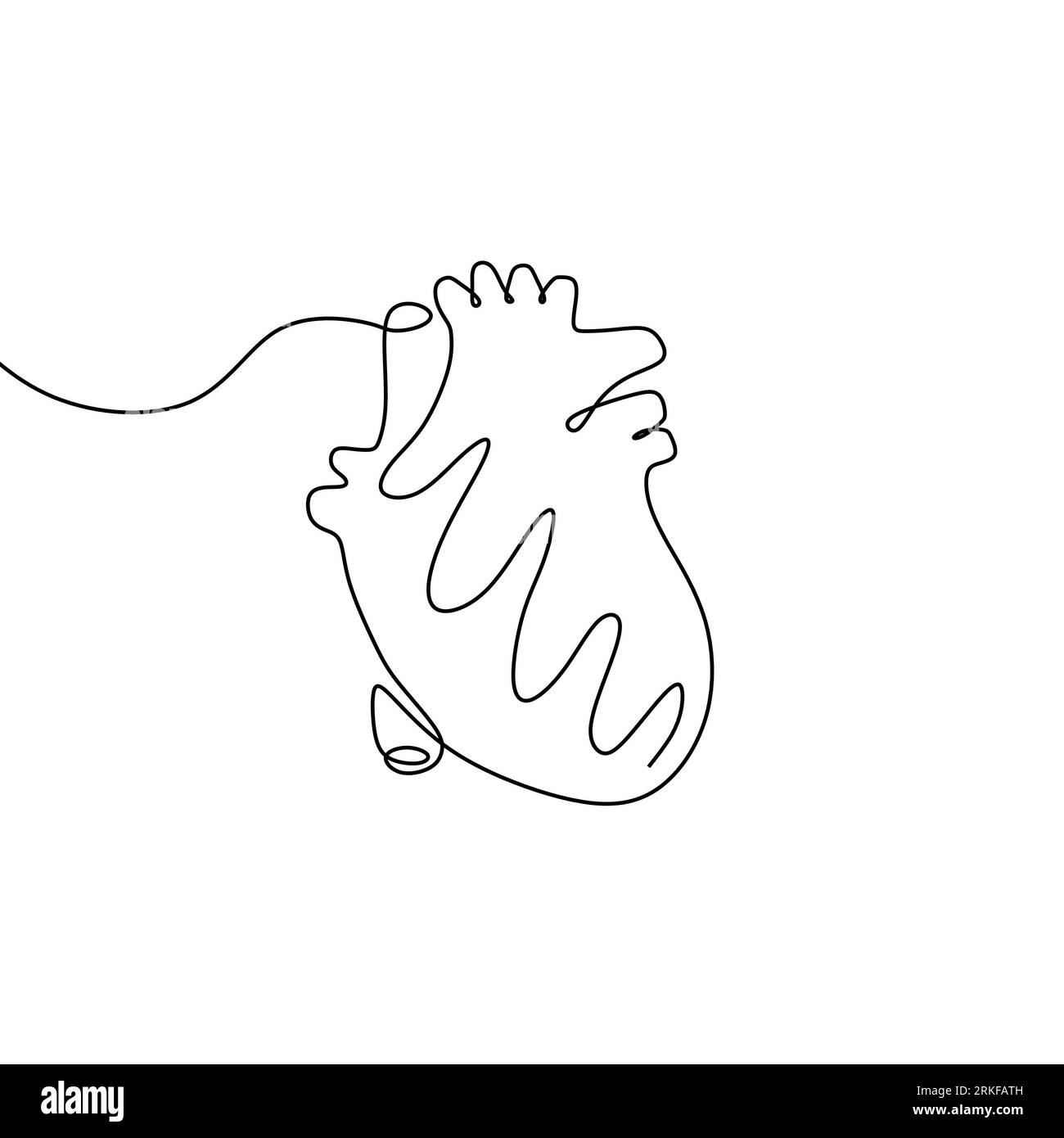 Healthy Human Heart Drawing