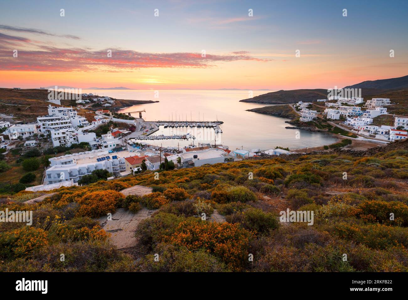 View of Loutra village from the hills above Stock Photo - Alamy