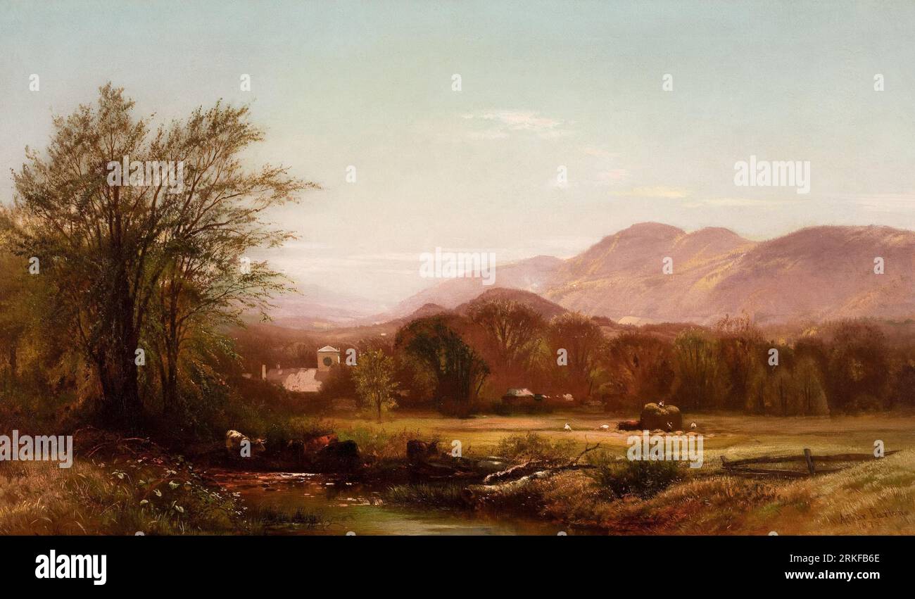 Berkshire Landscape 1872 by Arthur Parton Stock Photo - Alamy
