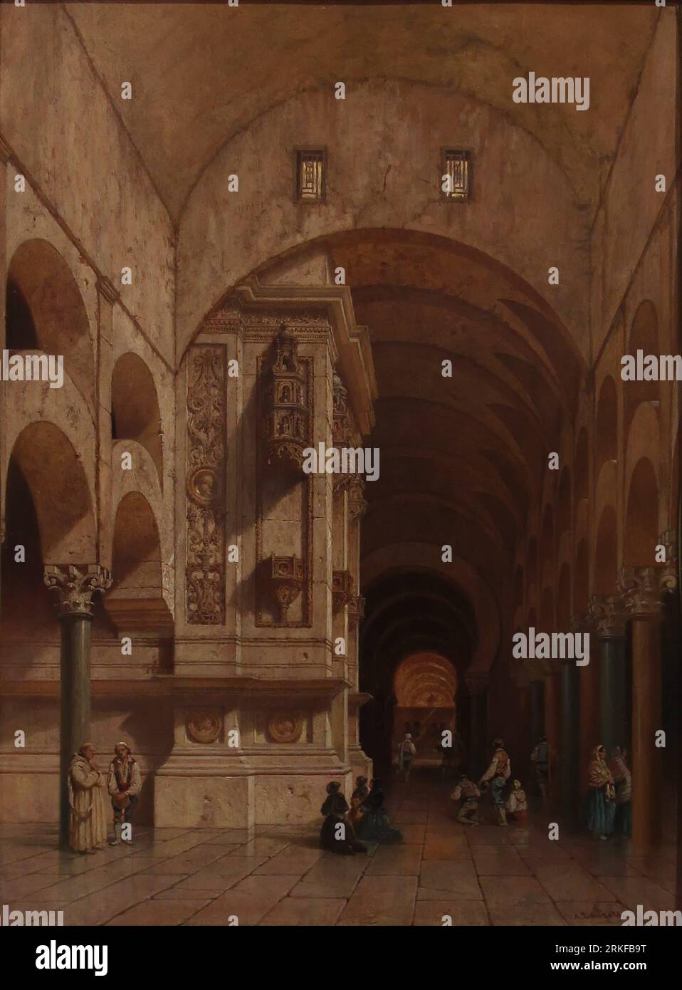 Intérieur de la mosquée de Cordoue circa 1860 by Adrien Dauzats Stock ...