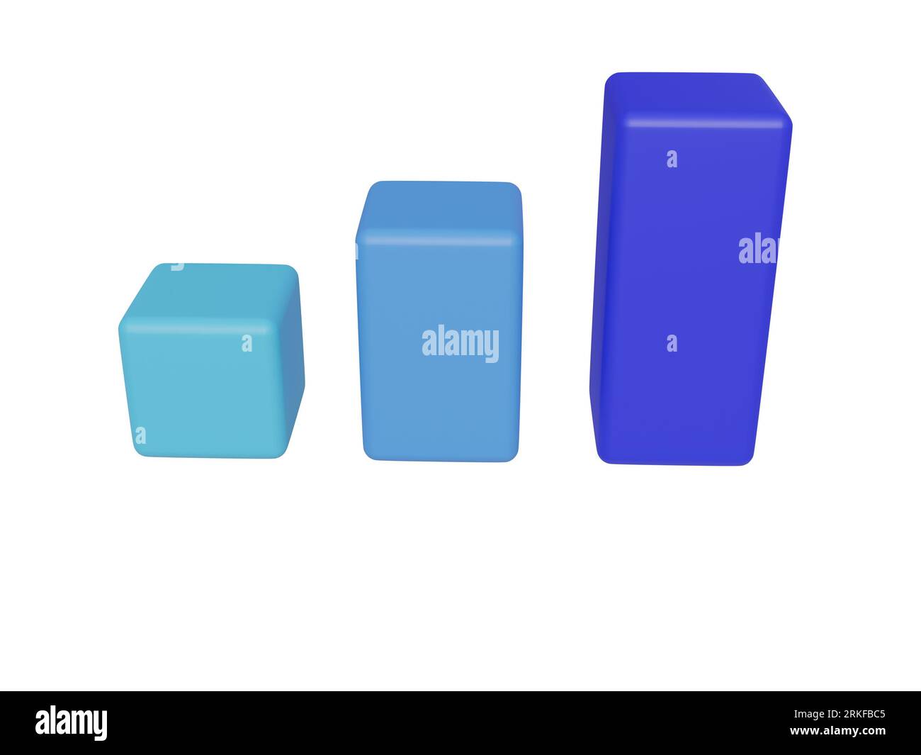 Color Bar Chart. 3d render Stock Photo - Alamy