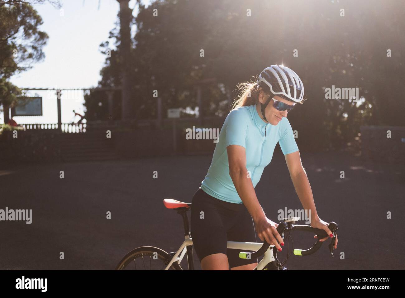 Woman backlit road hi-res stock photography and images - Alamy