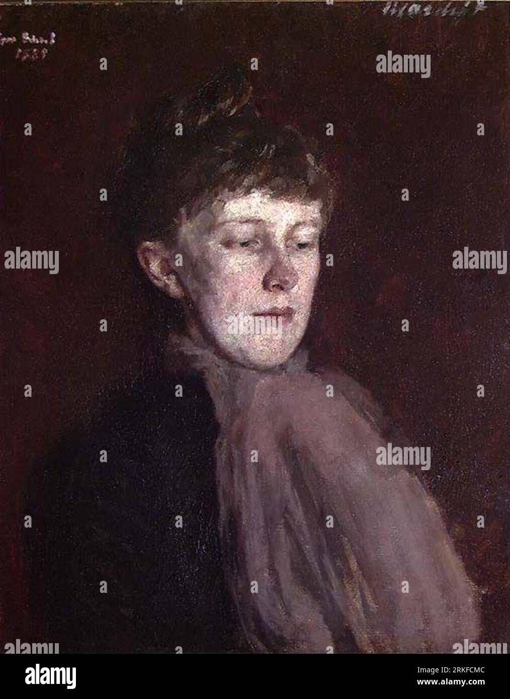 Portrait of Sara Scheel 1889 by Signe Scheel Stock Photo - Alamy