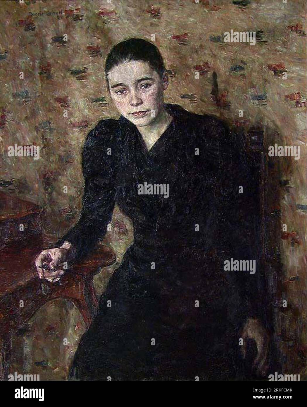 Portrait of Tora Scheel, The Artist's Sister 1895 by Signe Scheel Stock ...