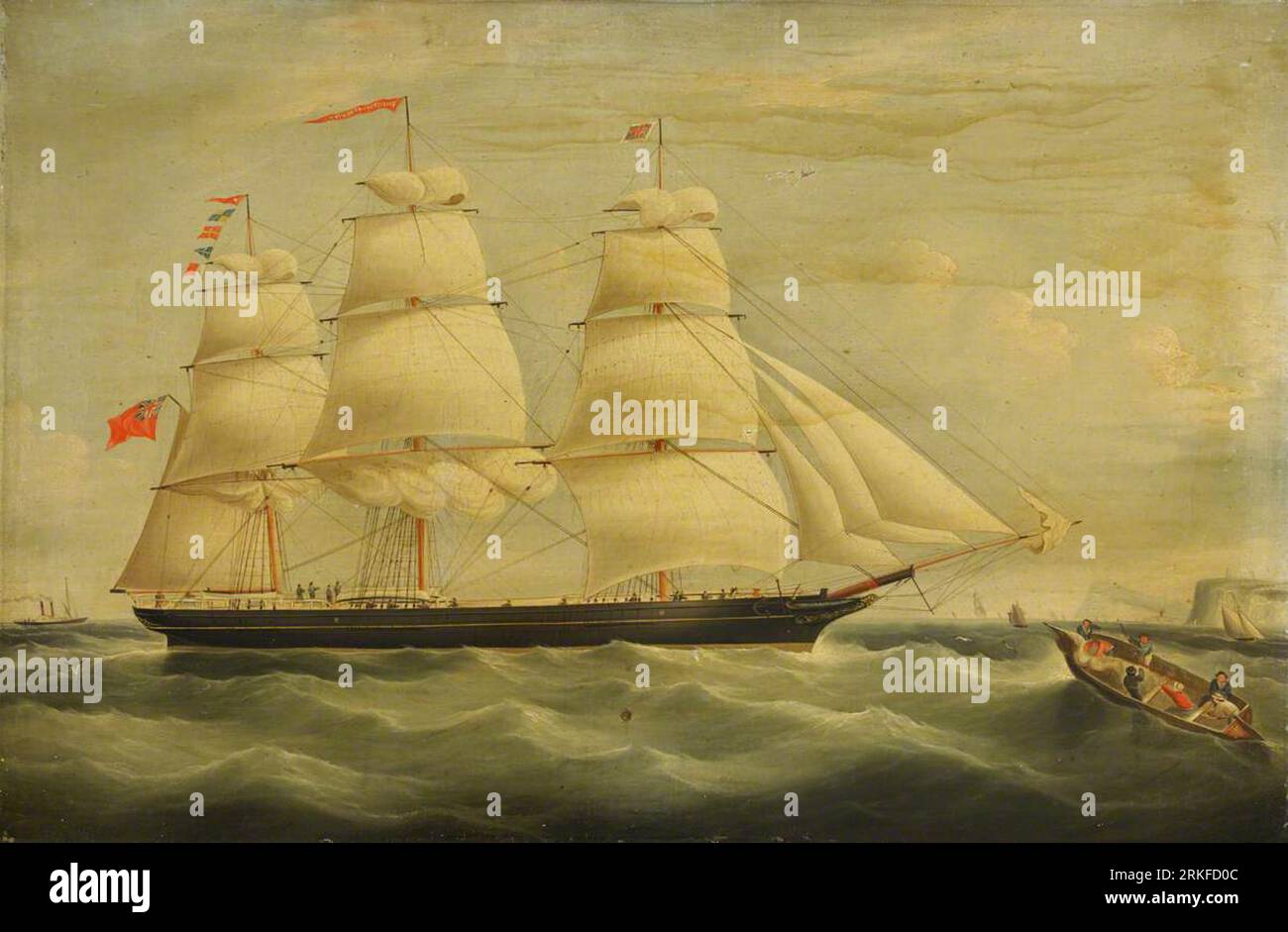 The clipper 'Christopher Newton' by Richard Ball Spencer Stock Photo ...