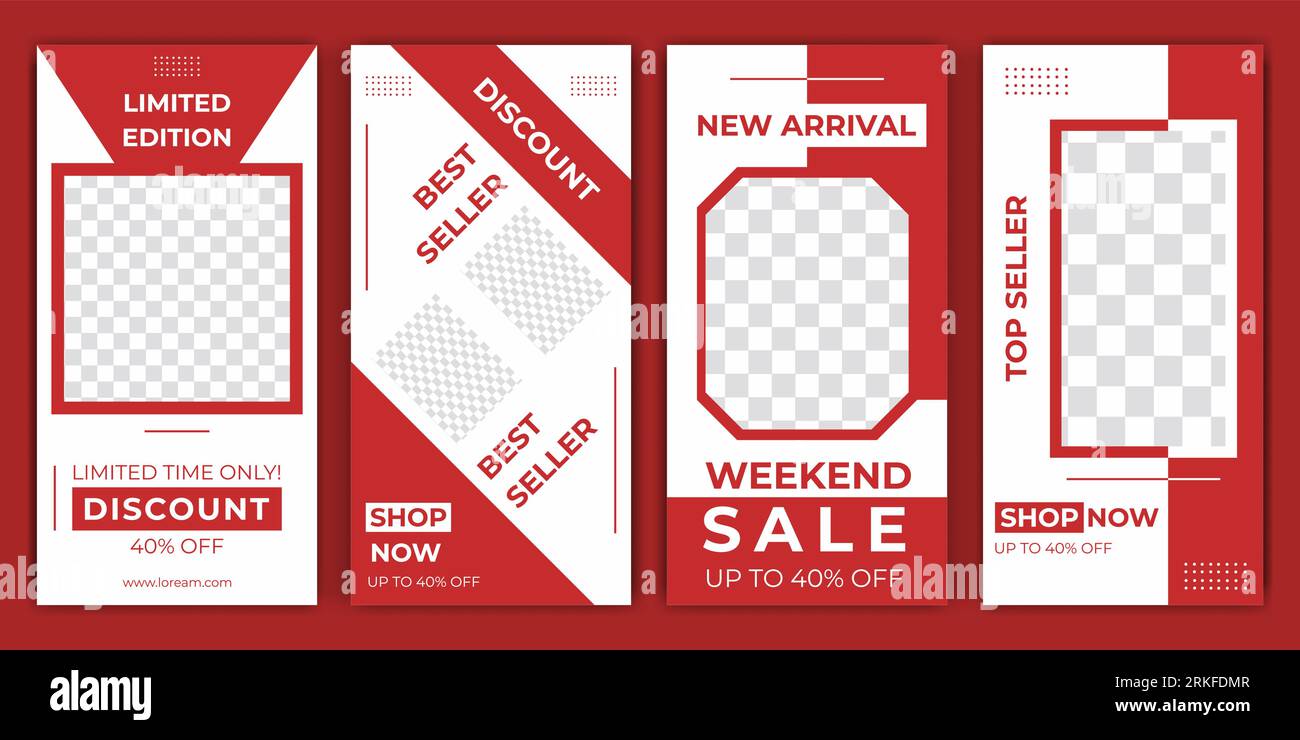 Social media stories editable post design sale promotion set template ...