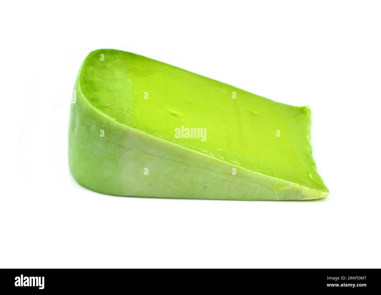 Green cheese with wasabi flavor isolated on white background Stock ...