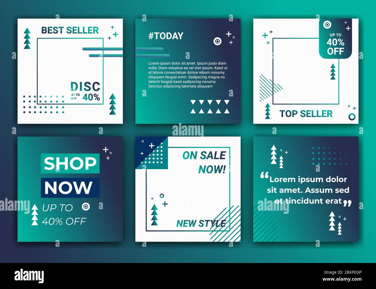 Social media pack. Set of modern blog posts banner template design ...