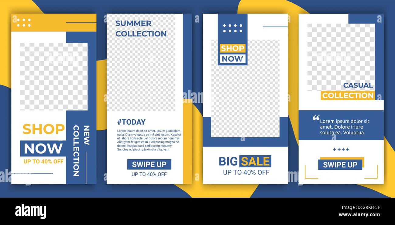 Set of ig stories and post frame templates. Mockup for personal blog or ...