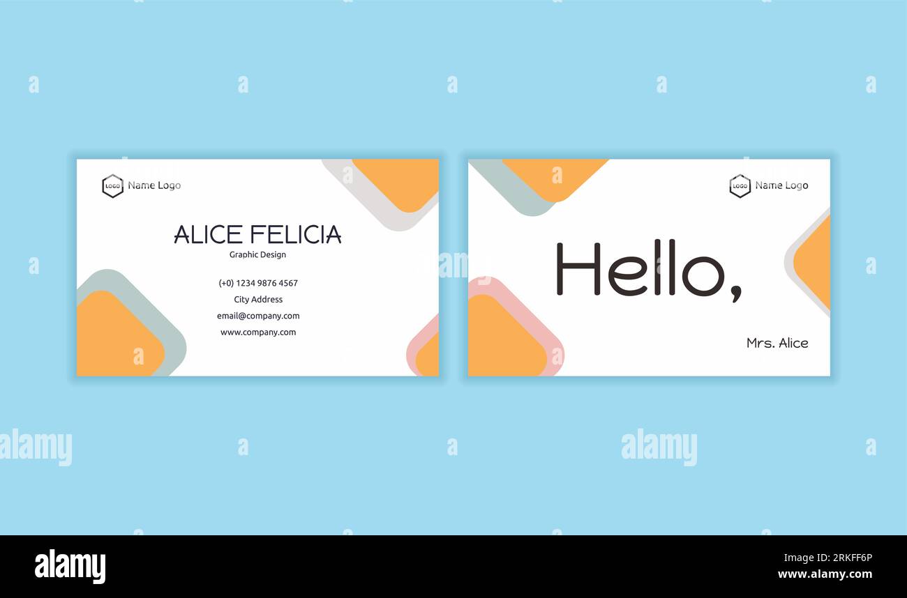 Business card vector simple design. Modern creative and clean business ...