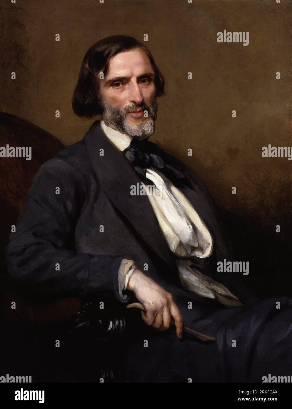 Portrait of John Gibson Unknown date, but author died in 1872 by Margaret Sarah Carpenter Stock ...