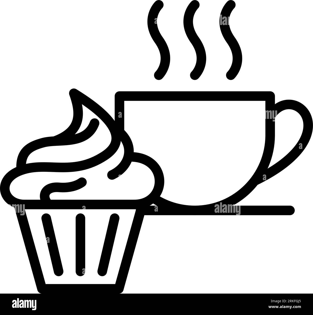 Coffee bun cake Stock Vector Images - Alamy