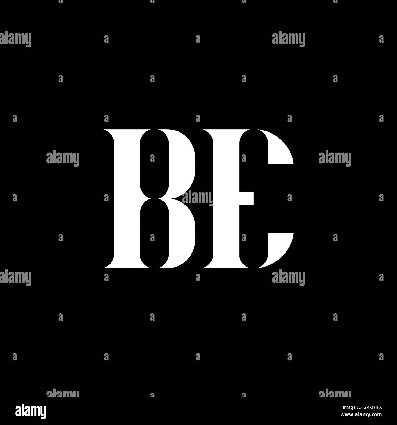 BE B E letter logo design. Initial letter BE uppercase monogram logo ...
