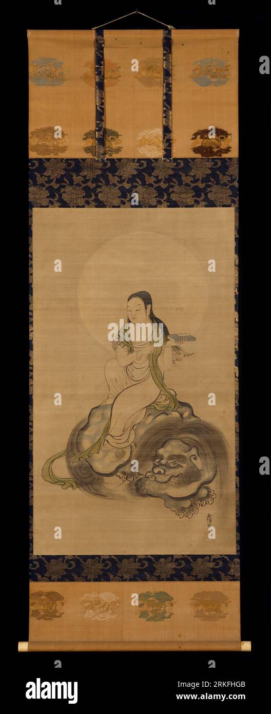 Monju Bosatsu by Kanō Yasunobu Stock Photo - Alamy