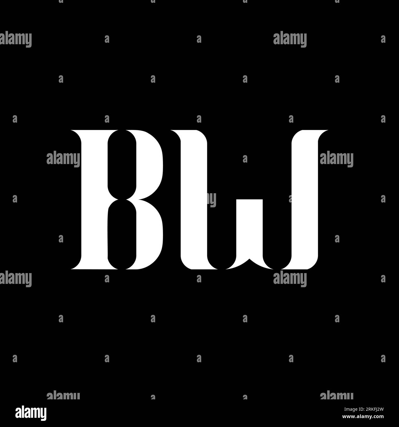 BW B W letter logo design. Initial letter BW uppercase monogram logo ...