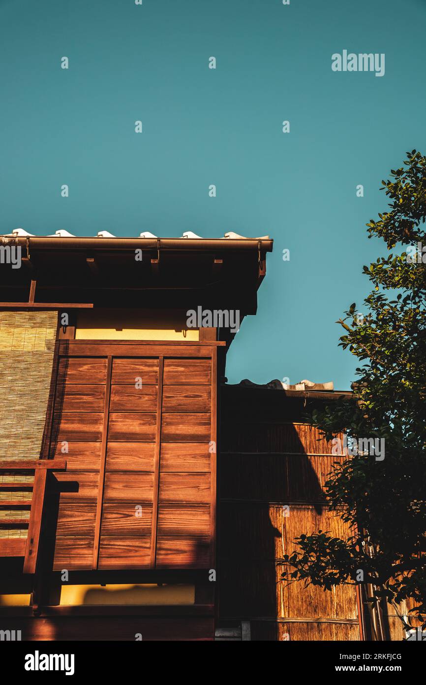 An idyllic outdoor scene featuring Japanese buildings in Kyoto, Japan ...