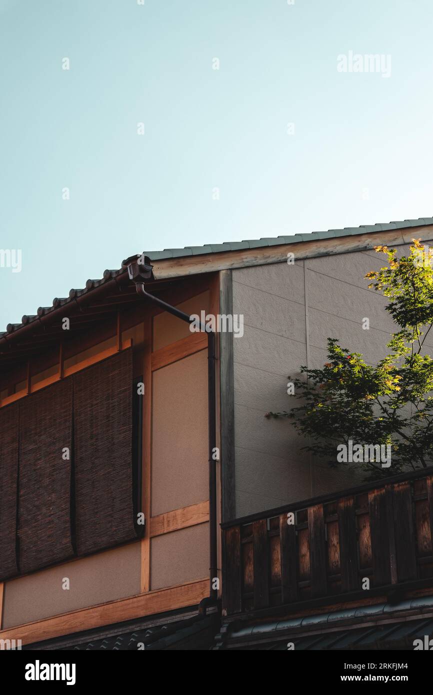 An idyllic outdoor scene featuring Japanese buildings in Kyoto, Japan ...